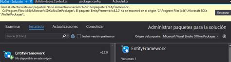 Problema Paquetes NuGet Visual Studio 2019 C Stack Overflow en español