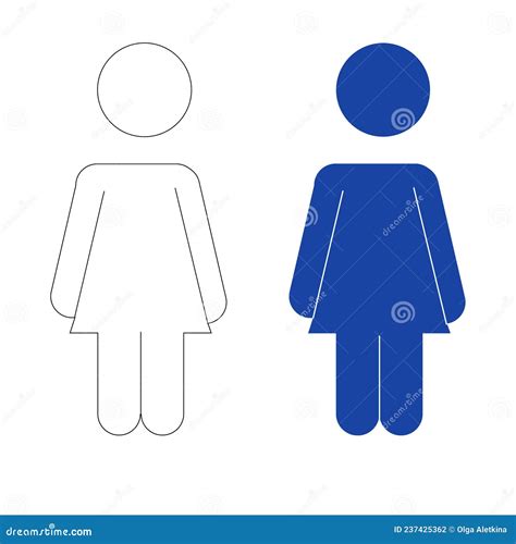 女性图标矢量图 简单平整符号 白色背景中的完美黑色象形图插图 向量例证 插画 包括有 图画 时髦 237425362