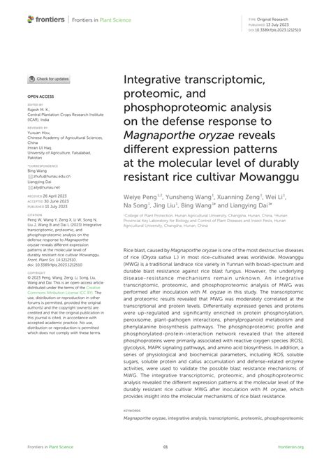 Pdf Integrative Transcriptomic Proteomic And Phosphoproteomic