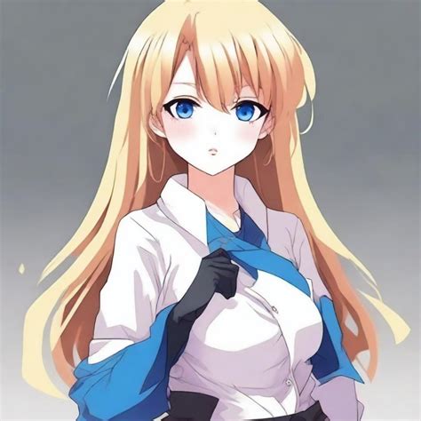 Blonde Hair Blue Eyes Anime Girl