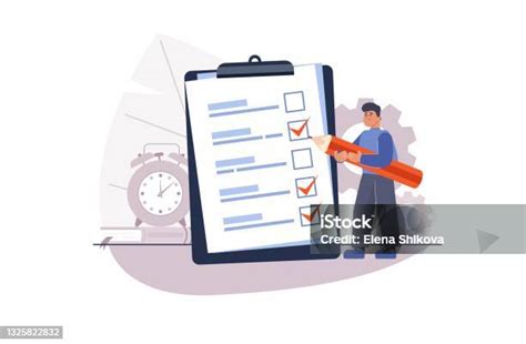 프로젝트 관리 목표 완료 할 일 목록 설문지 설문 조사 응답 비즈니스 아이디어 계획 가정 생활에 대한 스톡 벡터 아트 및 기타 이미지 Istock