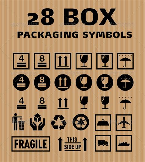 28 Box Packaging Symbols By Novaonda