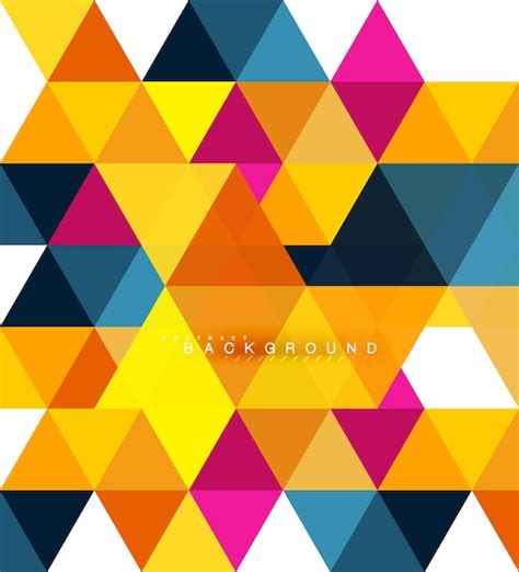 Premium Vector Multicolored Triangles Abstract Background Mosaic