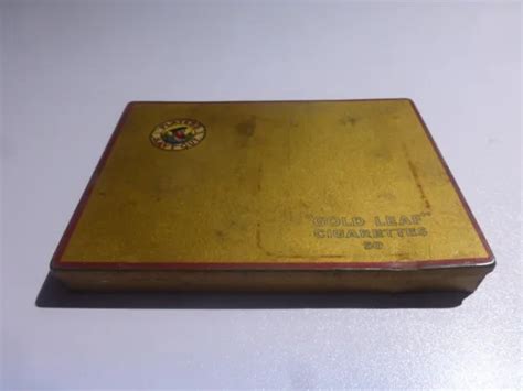 PLAYERS NAVY CUT Vintage Cigarette Tin Gold Leaf PicClick UK