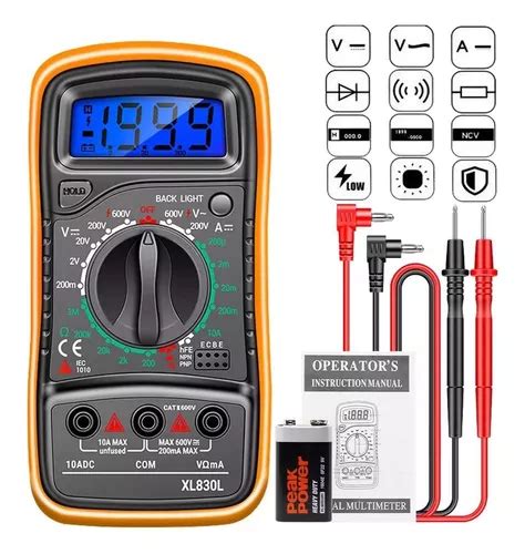 Multímetro Handheld Digital Lcd Portátil Acdc Professional Meses Sin