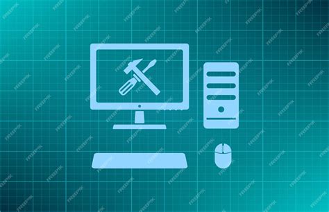 Premium Vector Gadgets Setup Symbol Vector Illustration On Blue