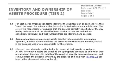 Free Template How To Document Pci Dss Policies And Procedures