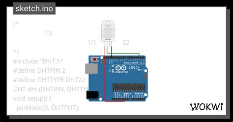 ใบงานที่ 10 การใช้งานแซนเซอร์วัดอุณหภูมิและความชื้น wokwi esp32