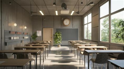 Premium Photo Modern And Inviting Classroom 3d Render With