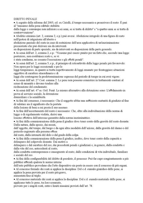 Diritto Penale Domande E Risposte Docsity