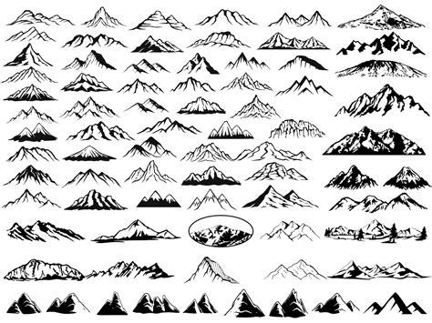 Mountains Svg Png Trees Svg Forest Svg Cricut Mountain Svg Etsy