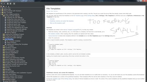 Pycharm Change Documentation Font Size Stack Overflow