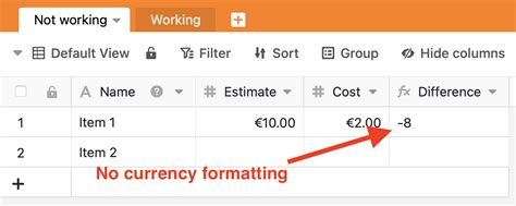 Format Settings Option Missing For Formula Column User Talk