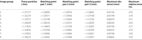 Comparison Between The Tracer Particle And The Matching Point Pairs
