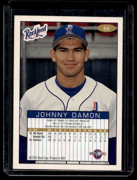 1993 FLEER EXCEL JOHNNY DAMON ROOKIE BASEBALL CARD 60930