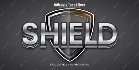 Premium Vector Shield Editable Text Effect In Modern Trend Style