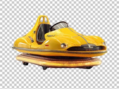 Premium Psd Yellow Dodgem Car On White Background