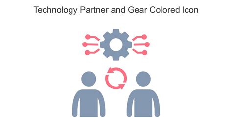 Technology Partner And Gear Colored Icon In Powerpoint Pptx Png And Editable Eps Format