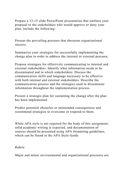 Prepare A 12 15 Slide Powerpoint Presentation That Outlines Your Pro