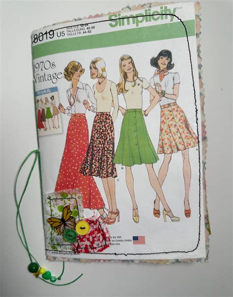 Sewing Pattern Journal Soft Cover Journal Vintage Sewing Pattern
