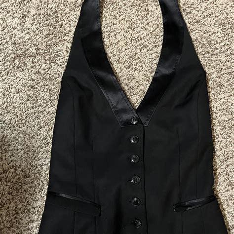 Vintage Black Corset Halter Top 4 Vintage H And M Depop
