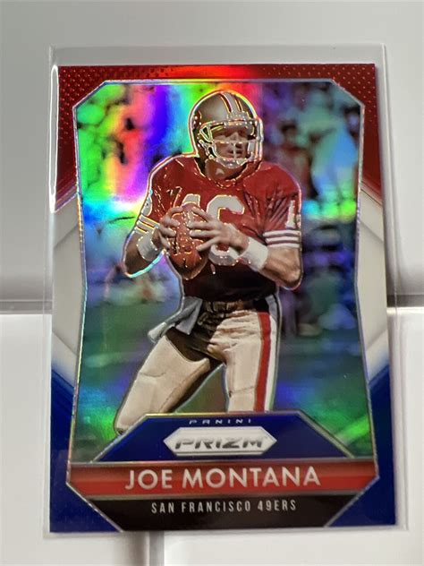2015 Panini Prizm Red White And Blue Prizm 16 Joe Montana For Sale