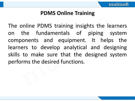Ppt Pdms Training Courses Powerpoint Presentation Free Download Id