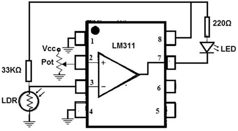 Lm311 Comparator Circuit Circuit Diagram