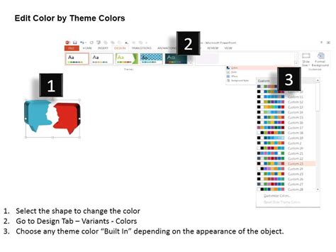 Cn Two Male Face Design Bubbles For Text Representations Powerpoint Template PowerPoint Slide
