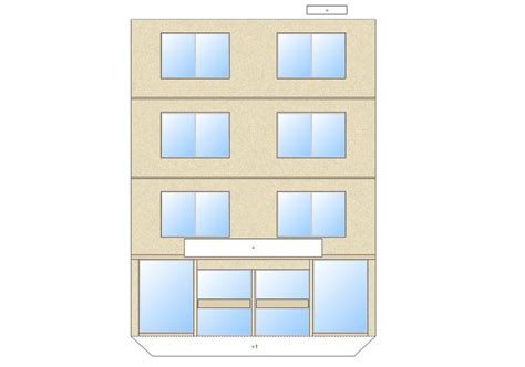 Papercraft Edificio Figura De Papel 3d De Edificio En Pdf