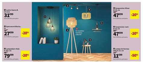 Promo Lustre Kaore ø 24 5 Cm Spot Mural Blacky 2 L Lampadaire Baly H