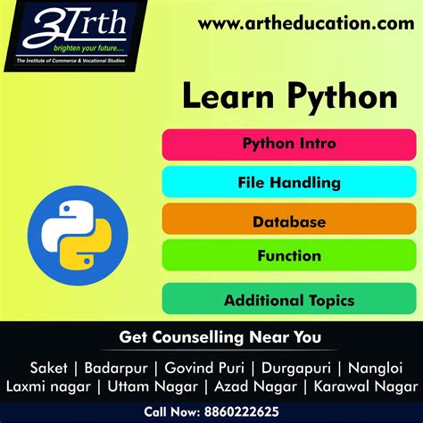 python contents arth institute of computer education