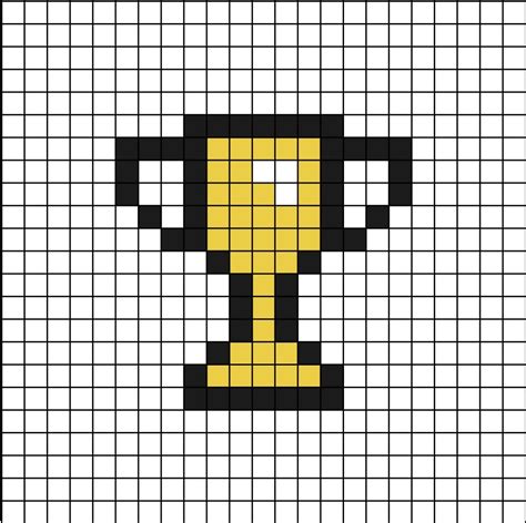 Golden Trophy Pixel Art Balones De Futbol Dibujo Dibujos En