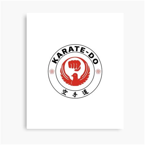 Circle Logo WaDo Ryu KarateDo Black Canvas Print For Sale By