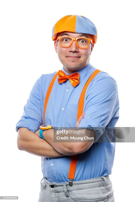Actor Clayton Grimm As Blippi Is Photographed For Los Angeles Times