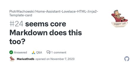 Seems Core Markdown Does This Too · Piotrmachowski Home Assistant