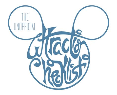 Wdw Attraction Checklist Behance