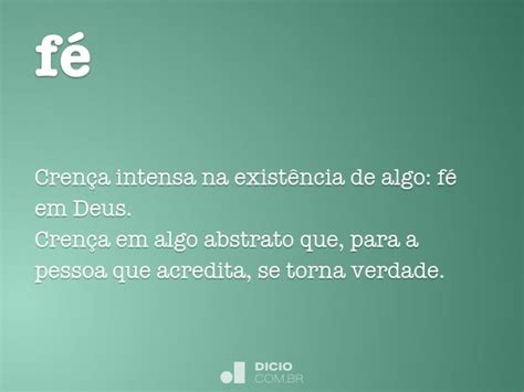 Fé Dicio Dicionário Online De Português