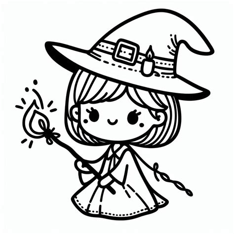 Linda Bruxa De Halloween Para Colorir Imprimir E Desenhar