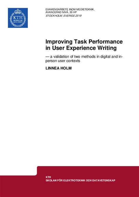 pdf improving task performance in user experience writing