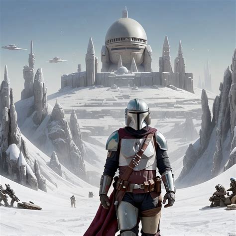 Untitled Mandalorian Movie Poster White Armor By Tastefulai On