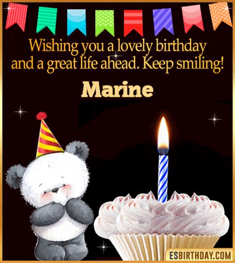 Happy Birthday Marine  🎂 Images Animated Wishes【28 S】
