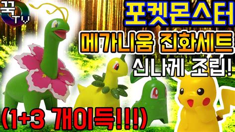 포켓몬스터 메가니움 진화세트 신나게조립 1 3핵이득 [ 꾹tv ] Youtube