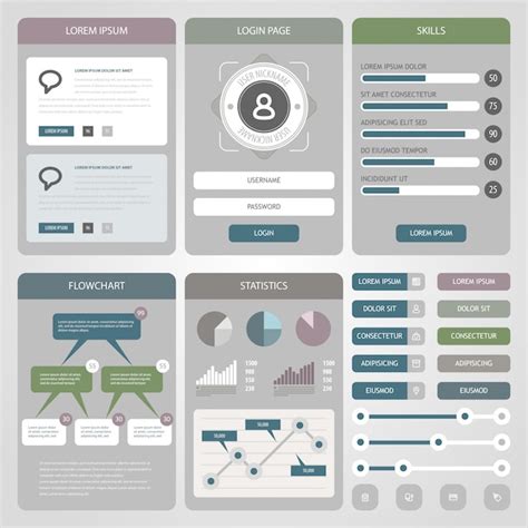 Vetores e ilustrações de Modelo interface usuario para download