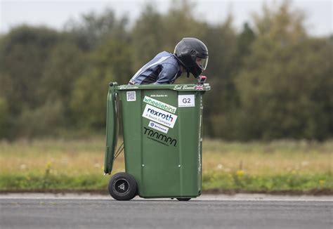 Man Sets New Guinness World Record After Reaching Speeds Of Over 40mph In A Wheelie Bin