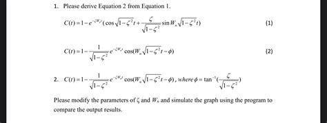 Solved Please Derive Equation 2 ﻿from Equation
