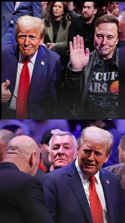 دونالد ترامب مع إيلون ماسك لحضور مباراة ملاكمةdonaldtrump Elonmusk