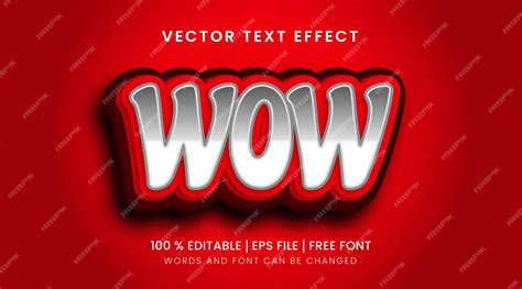 Premium Vector Wow Text Effect Style Template