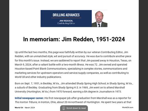 March 2024column—drilling Redden In Memoriam