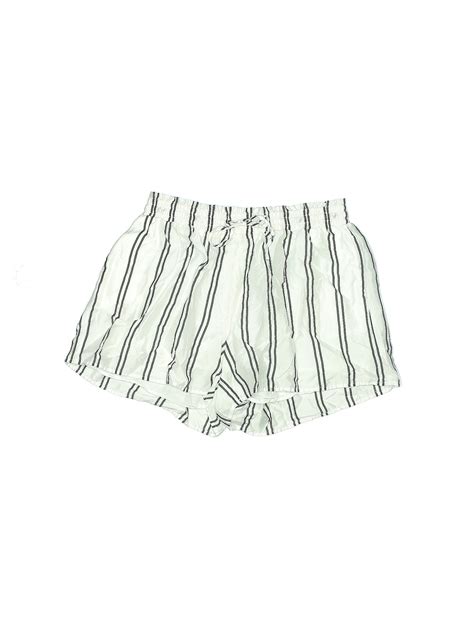 Summersalt 100 Cotton Stripes White Shorts Size M 70 Off Thredup
